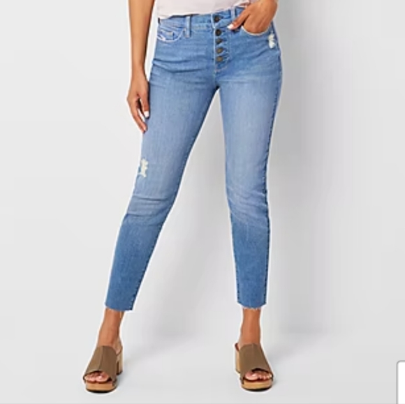 a.n.a | Jeans | Nwt Ana Highrise Ankle Skinny Jeans Button Fly Raw Cut ...